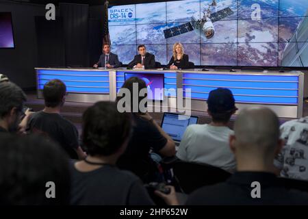 SpaceX Dragon Mission Management Director Jessica Jensen speaks during ...