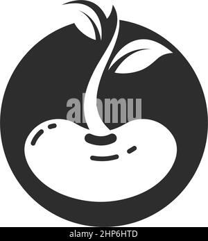 Food kidney bean icon. Flat illustration of food kidney bean vector ...