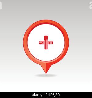 Plus pin map icon Stock Vector Image & Art - Alamy