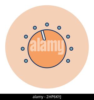 Volume knob vector flat icon. Music sign. Graph symbol for music and ...