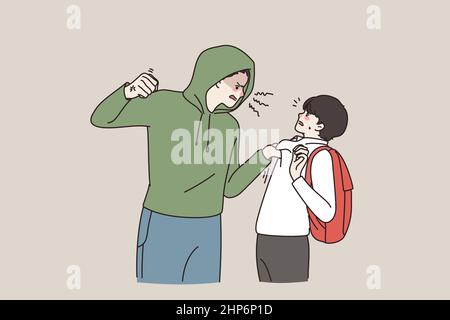 Aggressive Teenage Boy Cartoon Character illustration Stock Vector ...
