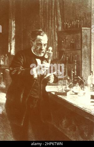 Louis Pasteur in his laboratory in Paris Stock Photo - Alamy