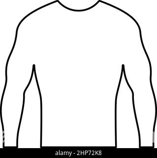 Rushguard Rashguard contour outline icon black color vector ...