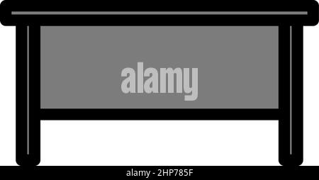 Tabletop icon outline vector. Wooden desk. Interior surface Stock ...