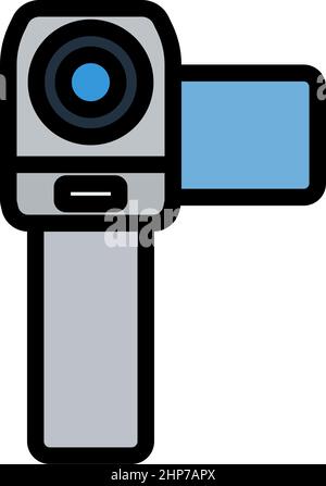 Camera record frame icon. Outline camera record frame vector icon color ...
