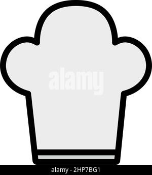 Icon Of Chief Cap. Bold outline design with editable stroke width ...