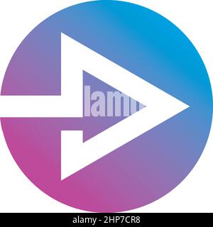 play button arrow vector icon modern simple vector illustration Stock ...
