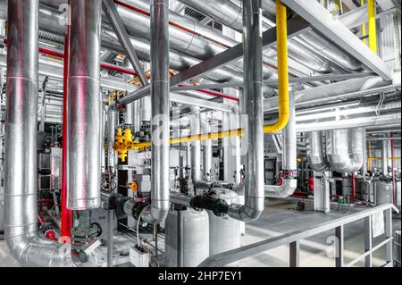 Industrial complex system of pipelines, valves, sensors Stock Photo - Alamy