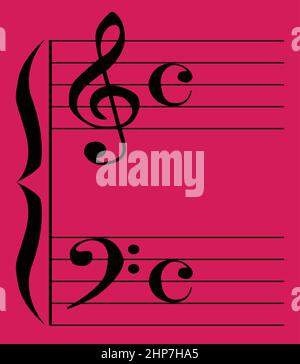 Treble and bass clef symbols illustration Stock Vector Image & Art - Alamy