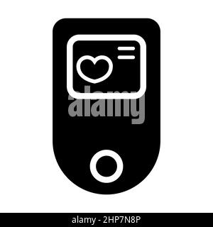 Pulse oximeter icon. measurement of pulse and oxygen in the blood. diagnosis of pneumonia ...