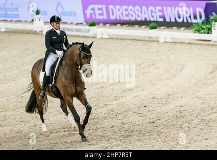 Neumünster, Germany. 19 February 2022, Equestrian Sport/Dressage: World ...