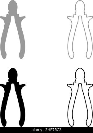 Electric pliers icon. Flat illustration of electric pliers vector icon ...