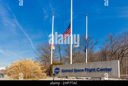 GREENBELT, MD USA - FEBRUARY 3, 2022: Goddard Space Flight Center is ...