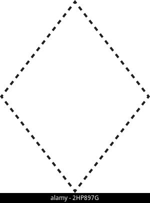 Tracing rhombus shape symbol, dashed and dotted broken line element for ...