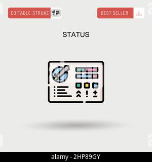 Project Status icon. Simple line element project planning symbol for ...