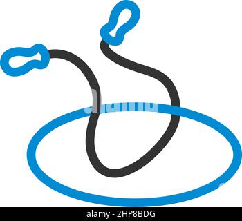 Jump rope icon outline vector. Run program. Care info Stock Vector ...