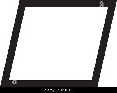 Parallelogram shape symbol vector icon for creative graphic design ui ...