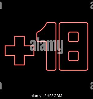 18 plus adult restriction sign Stock Vector Image & Art - Alamy