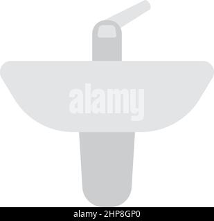 Modern wash basin icon flat vector. Water plumbing. Pump repair Stock ...