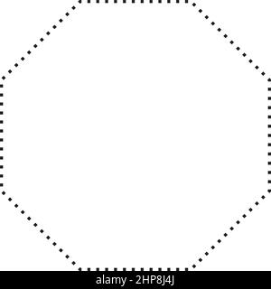 Octagon symbol dotted shape vector icon for creative graphic design ui ...
