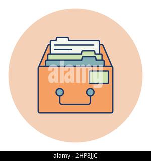 Filing Cabinet outline icon. Workspace sign. Graph symbol for your web ...