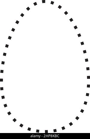 Dotted oval shape for tracing lines for preschool and kindergarten ...