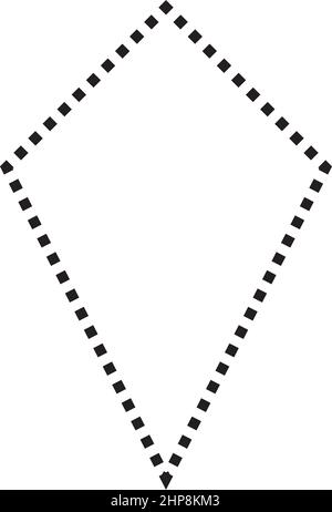 Dotted kite shape for tracing lines for preschool and kindergarten ...