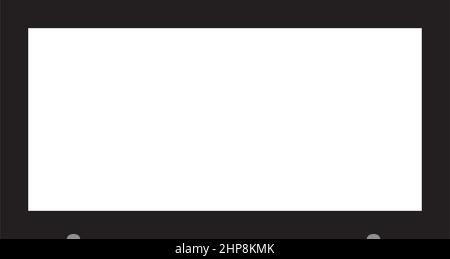 Rectangle shape icon vector outline stroke symbol for creative graphic ...