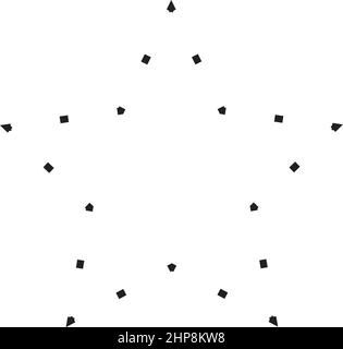 Dotted star shape for tracing lines for preschool and kindergarten ...