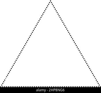 Dotted triangle shape for tracing lines for preschool and kindergarten ...