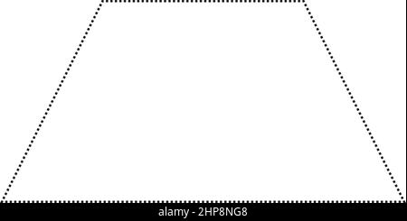 Trapezoid or Trapezium shape dotted symbol vector icon for creative ...