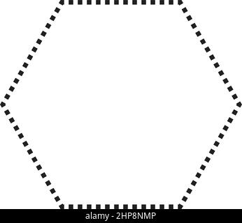 Dotted hexagon shape for tracing lines for preschool and kindergarten ...