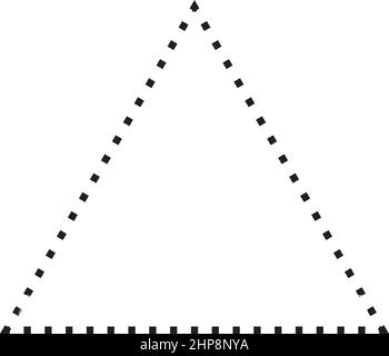 Dotted triangle shape for tracing lines for preschool and kindergarten ...
