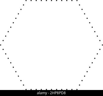 Hexagon shape dotted symbol vector icon for creative graphic design ui ...