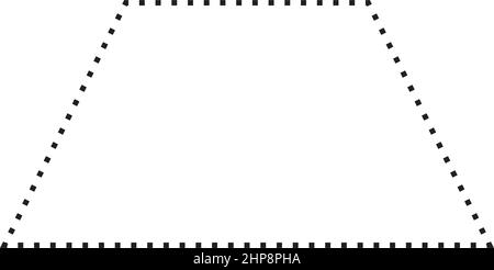 Trapezoid or Trapezium symbol dotted shape vector icon for creative ...