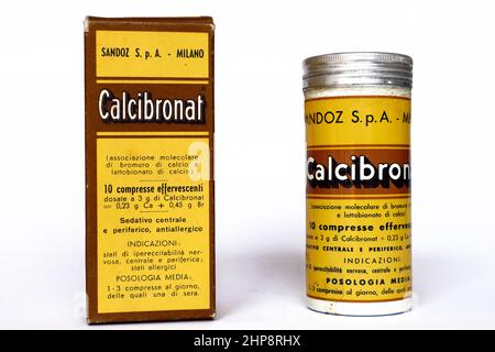 Vintage 1950s CALCIBRONAT SANDOZ medicine for the sedation of nervous ...