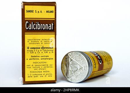 Vintage 1950s CALCIBRONAT SANDOZ medicine for the sedation of nervous ...