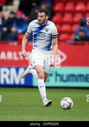 Oxford United's Elliott Moore in action during the Sky Bet League One ...