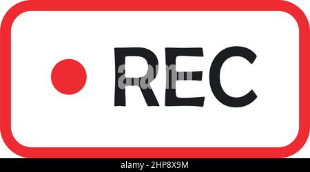 recording icon vector illustration design template Stock Vector Image ...