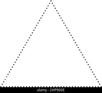 Dotted triangle shape for tracing lines for preschool and kindergarten ...