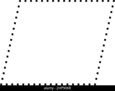 Dotted parallelogram shape for tracing lines for preschool and ...
