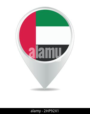 United Arab Emirates flag, vector illustration on a white background ...