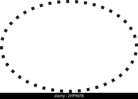 Ellipse symbol dotted shape vector icon for creative graphic design ui ...