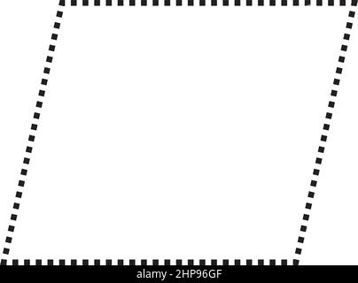 Parallelogram symbol dotted shape vector icon for creative graphic ...