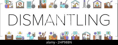 Dismantling Construction Process Icons Set Vector Stock Vector Image & Art - Alamy