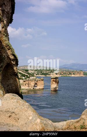 rock formation of Emre Lake in Turkey Stock Photo - Alamy