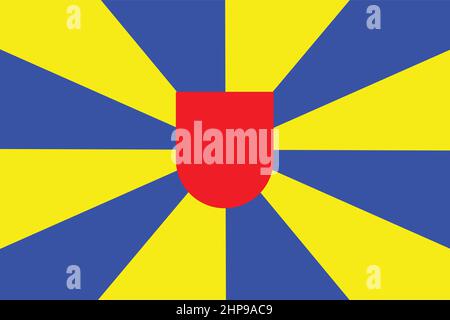 Vector illustration West Flanders flag icon isolated on white ...