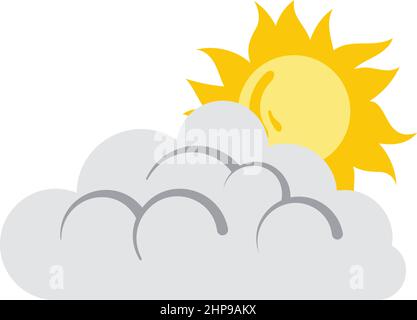 clouds and sun icon Stock Vector Image & Art - Alamy