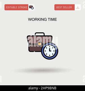 Working day icon set. Business process collection Stock Vector Image ...