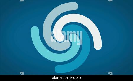 Luminous lines and curves circulate smoothly. Rotation and circulation ...